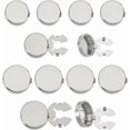 12Pcs 2 Styles Brass Cufflinks Flat Round Platinum 15.5~17.5x4.5mm 6pcs ...
