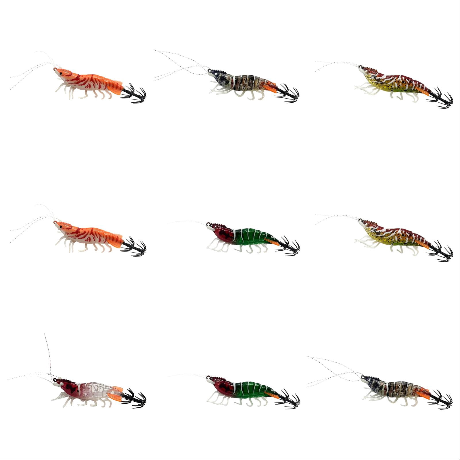 12Pcs 3.1Inch Shrimp Fishing Baits for Saltwater and Freshwater Soft ...