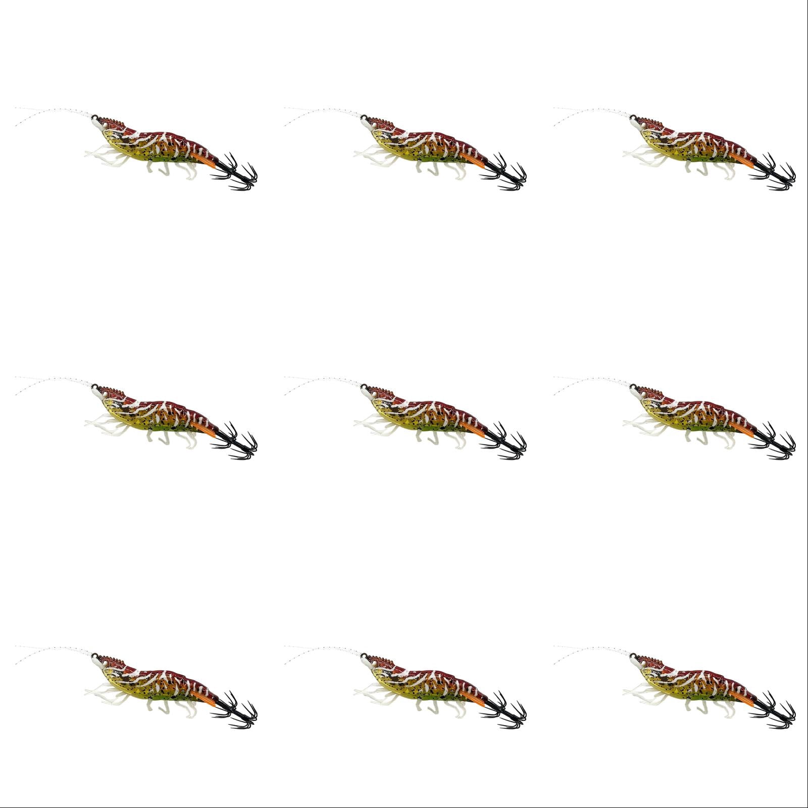 12Pcs 3.1Inch Shrimp Fishing Baits for Saltwater and Freshwater Soft ...