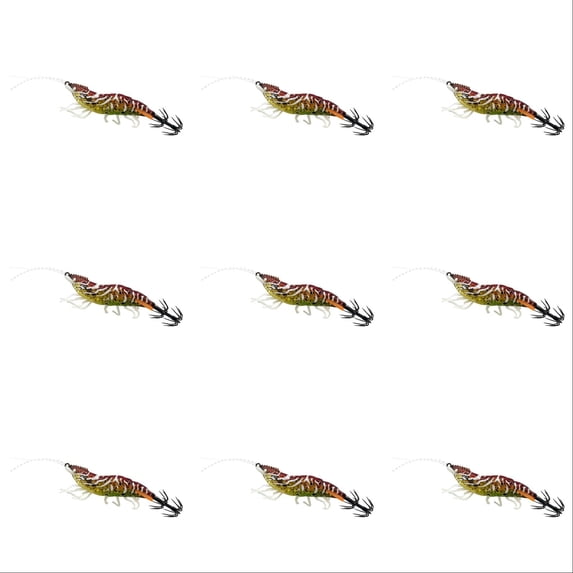 12Pcs 3.1Inch Shrimp Fishing Baits for Saltwater and Freshwater Soft ...