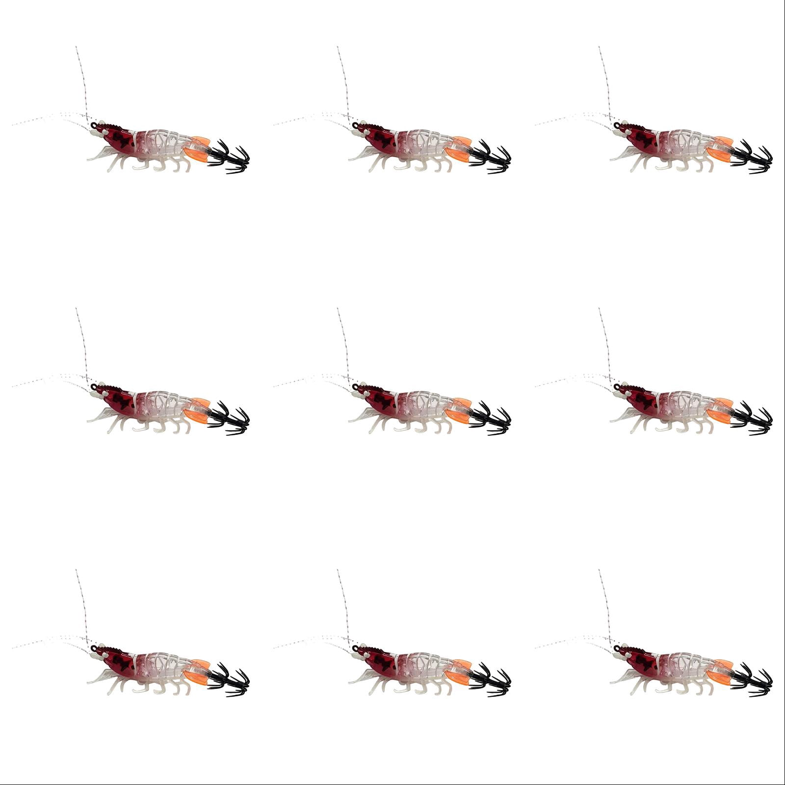 12Pcs 3.1Inch Shrimp Fishing Baits for Saltwater and Freshwater Soft ...