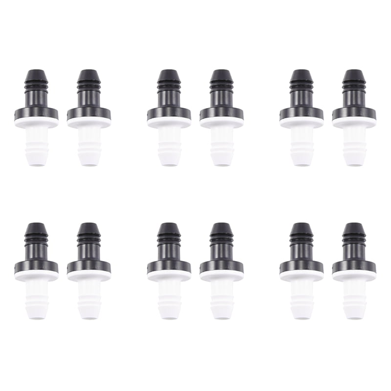 12Pcs 3/8 Inch 10Mm Inline Abs One Way Water Non Return Check Valve for ...
