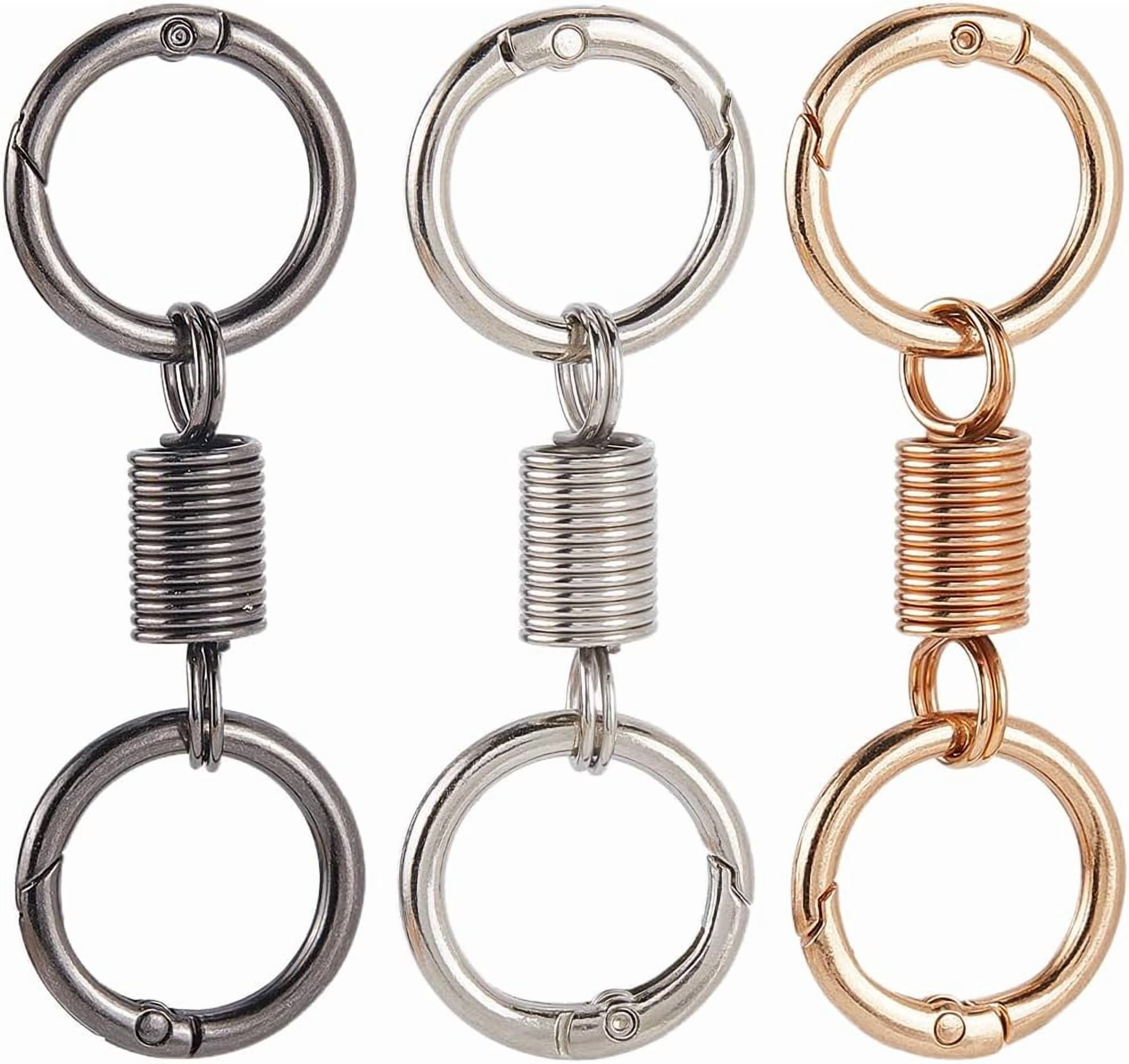 12Pcs 3 Colors Nordic Retro Zinc Alloy Double Spring Ring Clasps Mixed ...