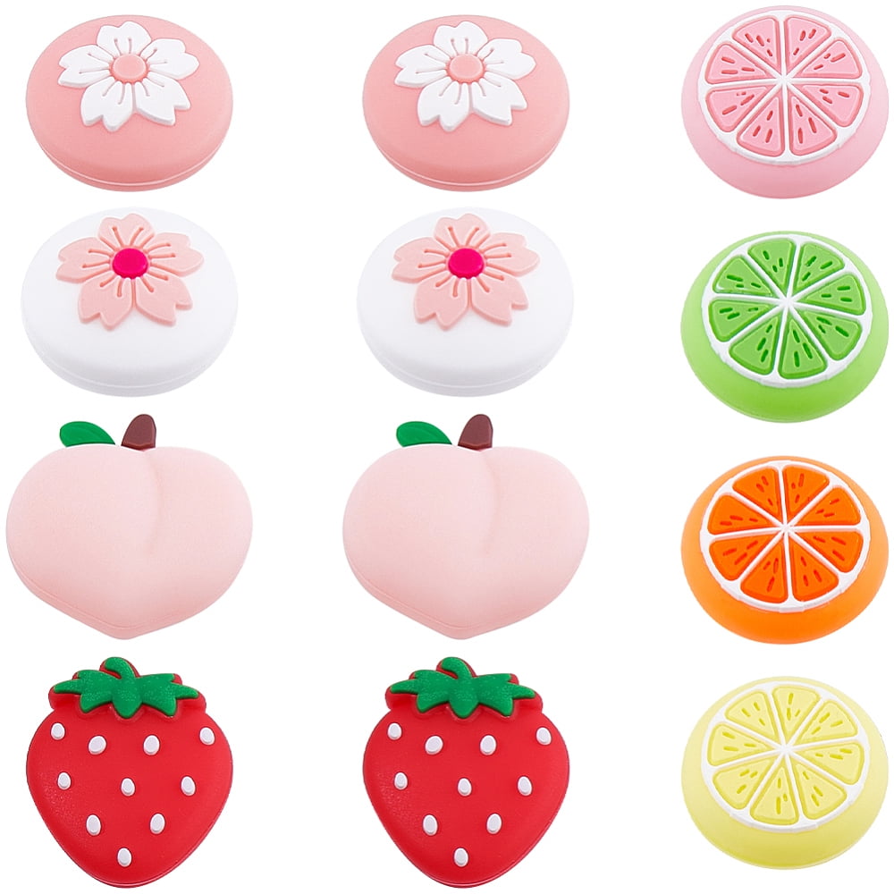12Pcs 3 Styles Silicone Replacement Thumb Grip Caps Thumb Grips Analog ...