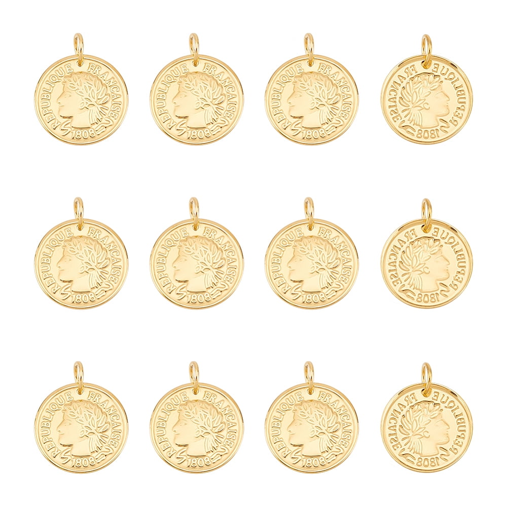 12Pcs 304 Stainless Steel Coin Pendants Republique Francaise 1808 ...