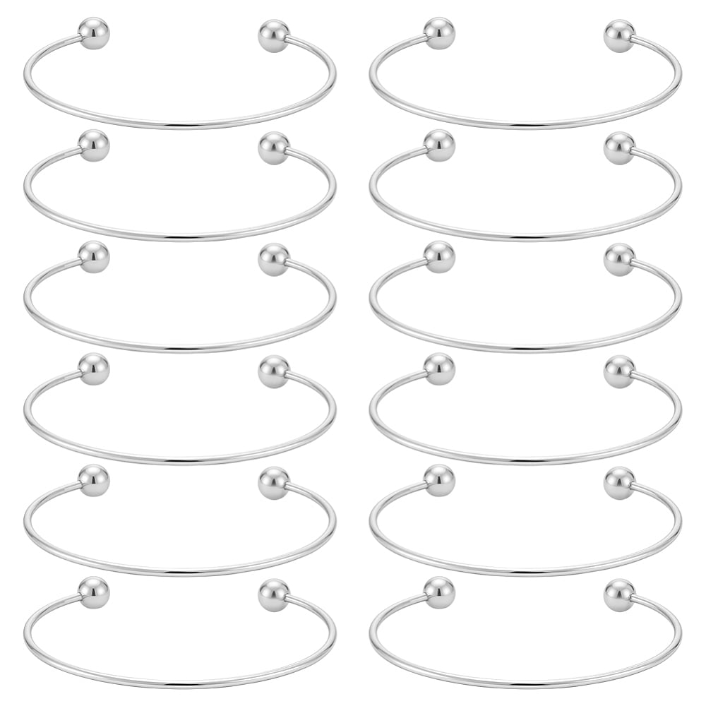 12Pcs 304 Stainless Steel European Style Torque Bangles Making Cuff ...
