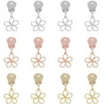 12Pcs 3Colors Daisy Zipper Pulls Nylon Alloy Replacement Sliders for ...