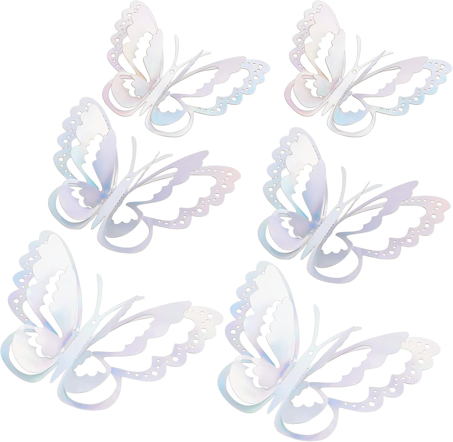 12Pcs 3D Butterfly Wall Decor Stickers 3 Layer Simulation Butterfly ...