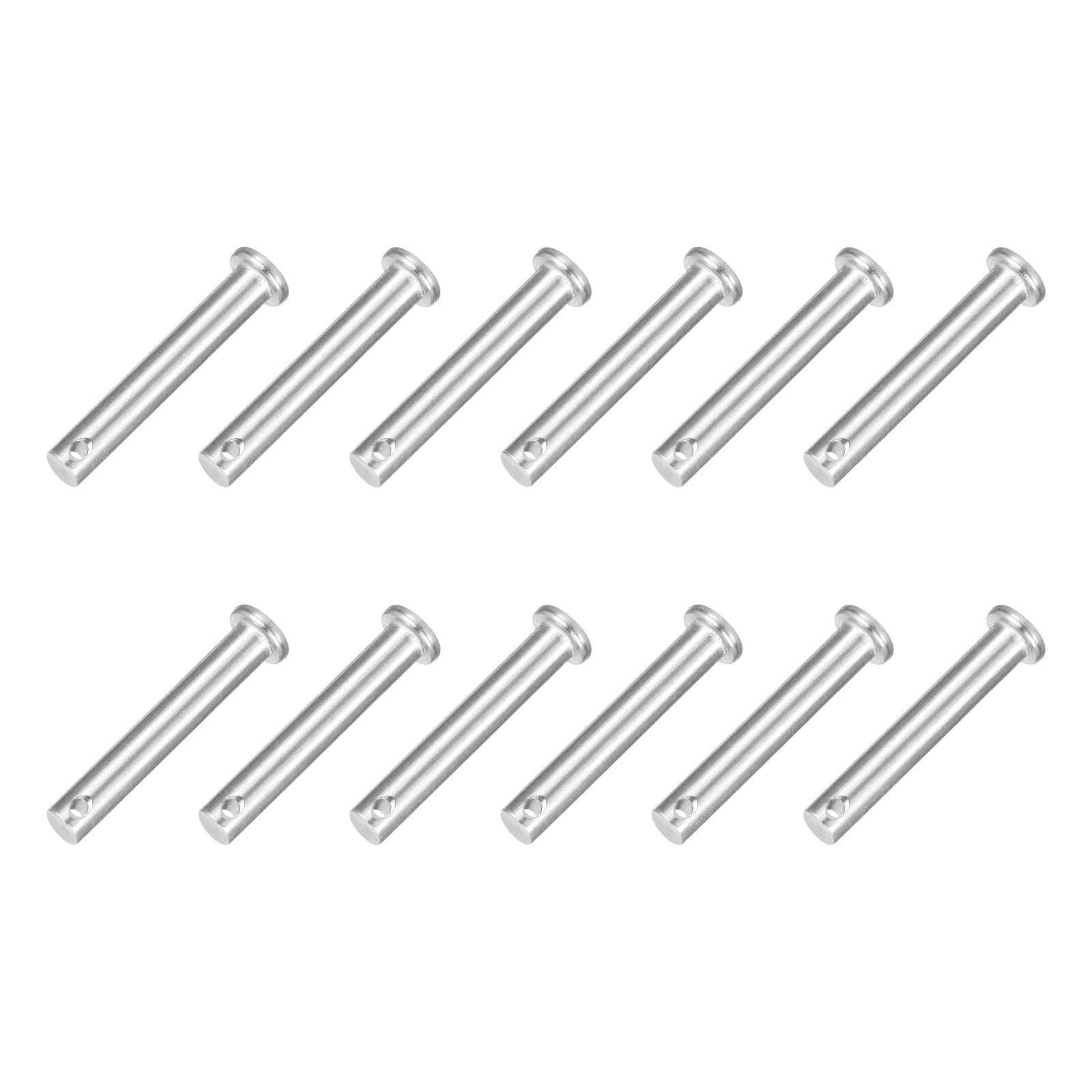 12Pcs 5/16" x 2" Single Hole Clevis Pins, 304 Stainless Steel Flat Head ...