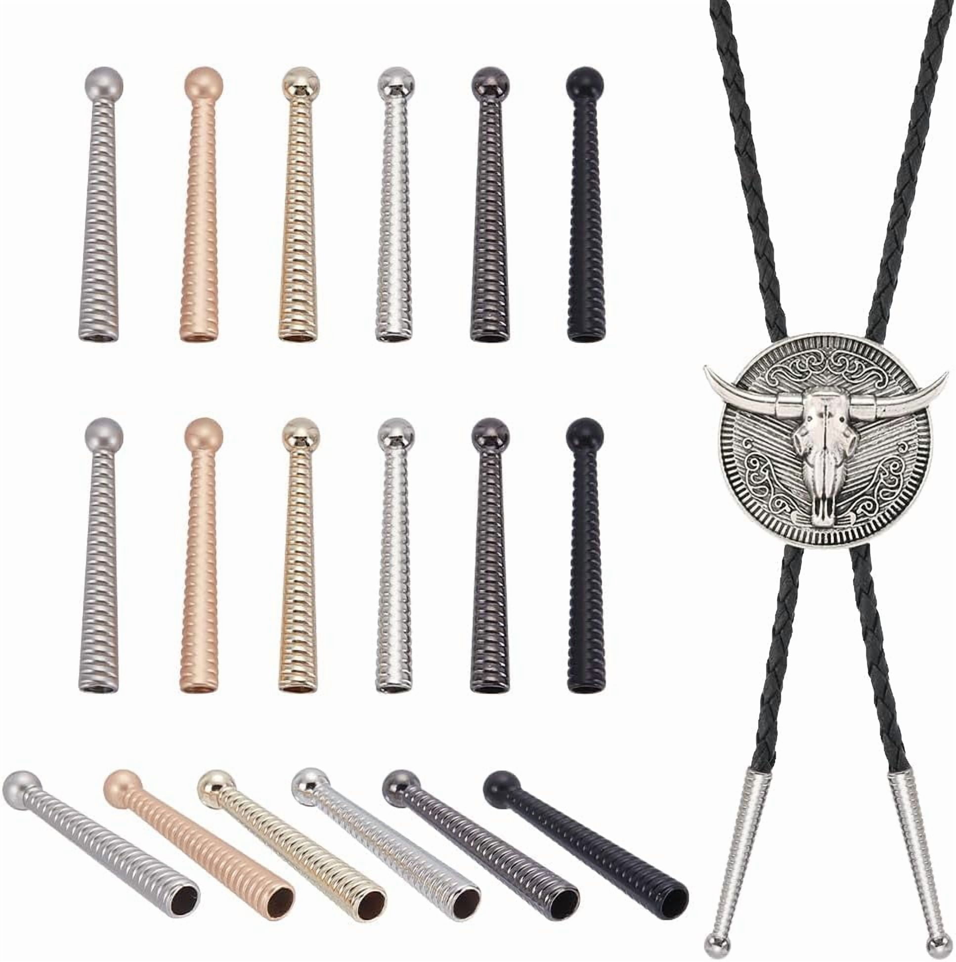 12Pcs 6 Colors Bolo Tie Tips Bolo Tips Replacement End Caps 2 Inch Long ...