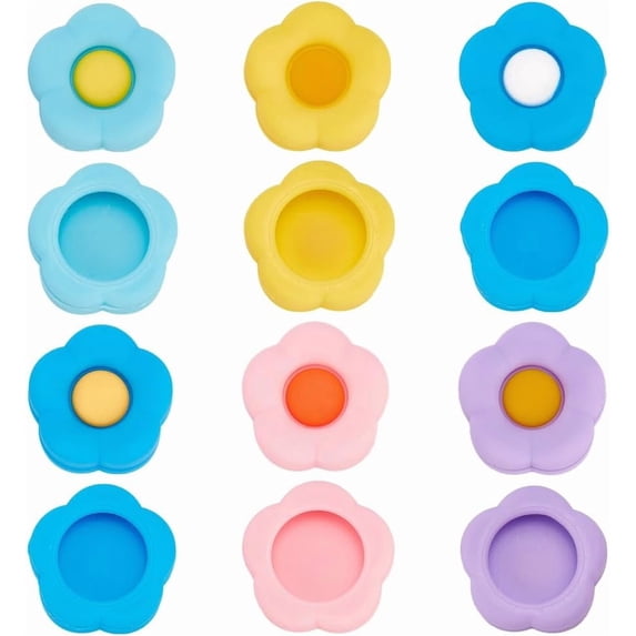 12Pcs 6 Colors Flower Joystick Cap Thumb Grip for Gamepad Game ...