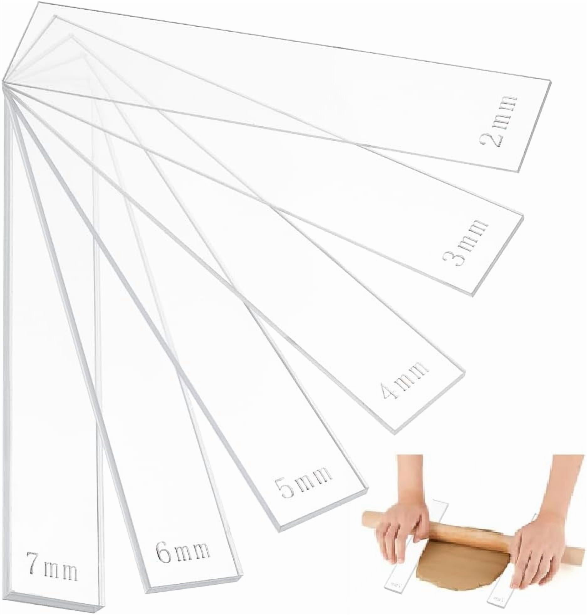 12Pcs 6 Style Transparent Acrylic Clay Press Board Clay Craft Tools ...