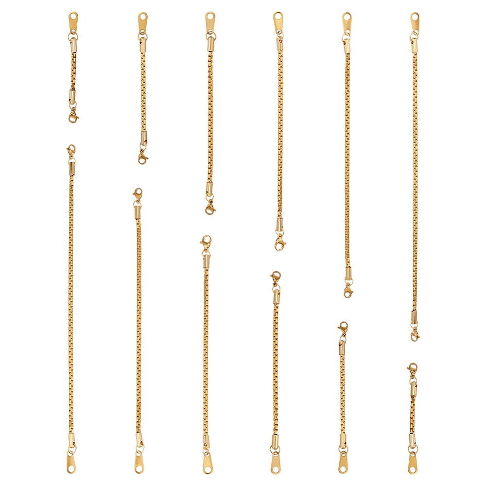12Pcs 6 Styles 201 Stainless Steel & 304 Stainless Steel Box Chains ...