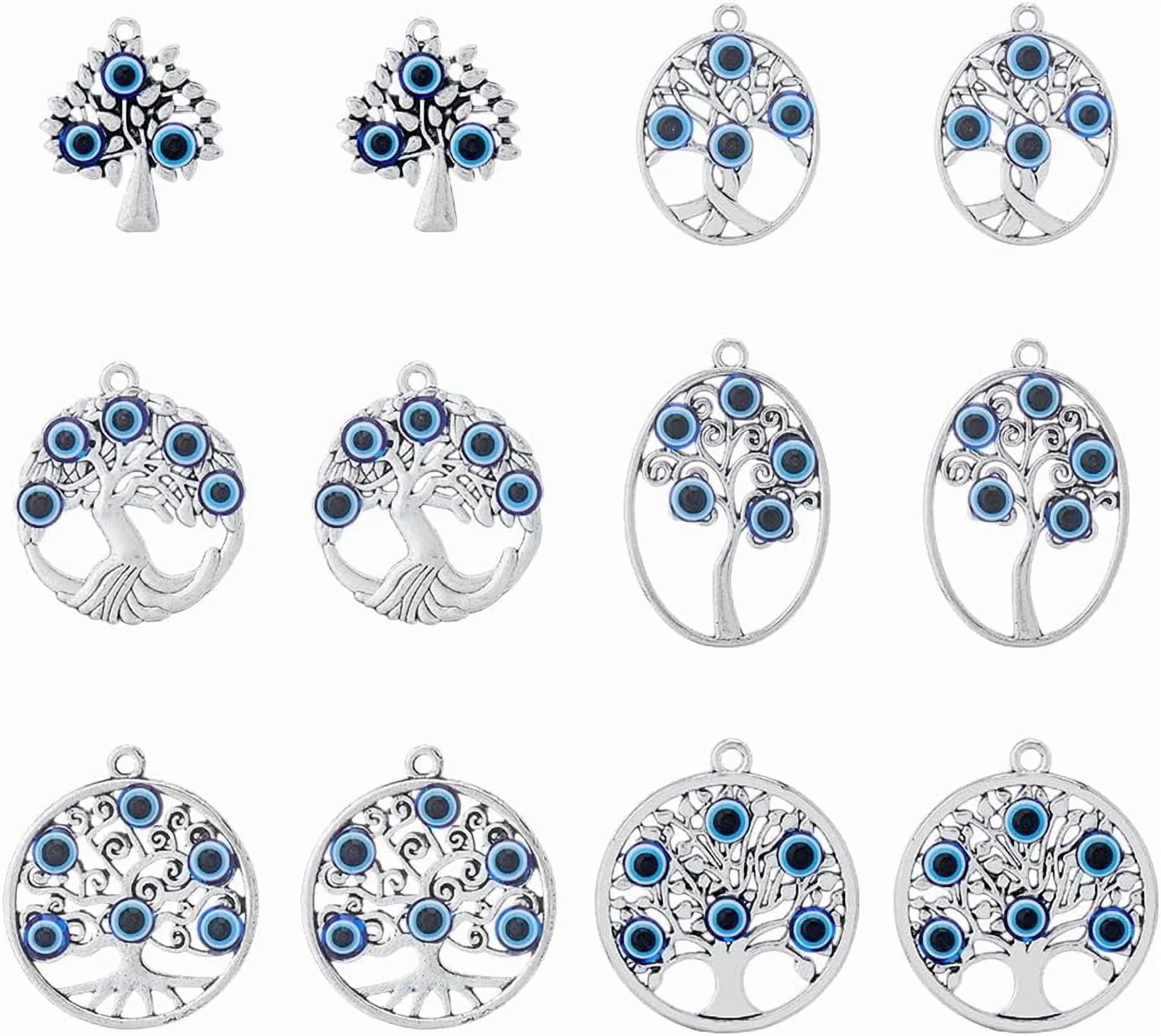 12Pcs 6 Styles Tree of Life Charms Bulk Tibetan Tree Charms Alloy Tree ...