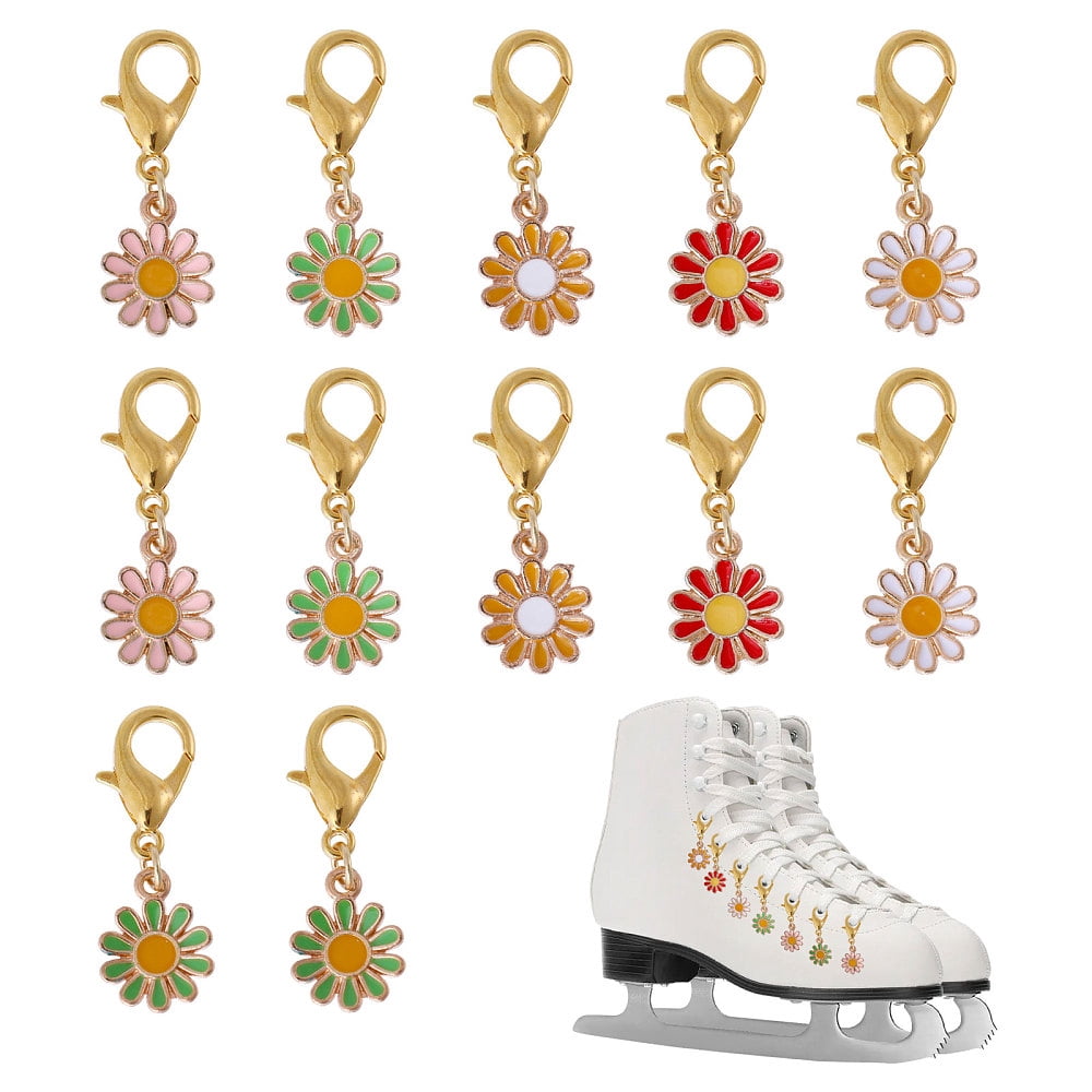 12Pcs 6Colors Daisy Roller Skate Shoes Charm Clips Skate Shoes Lace ...