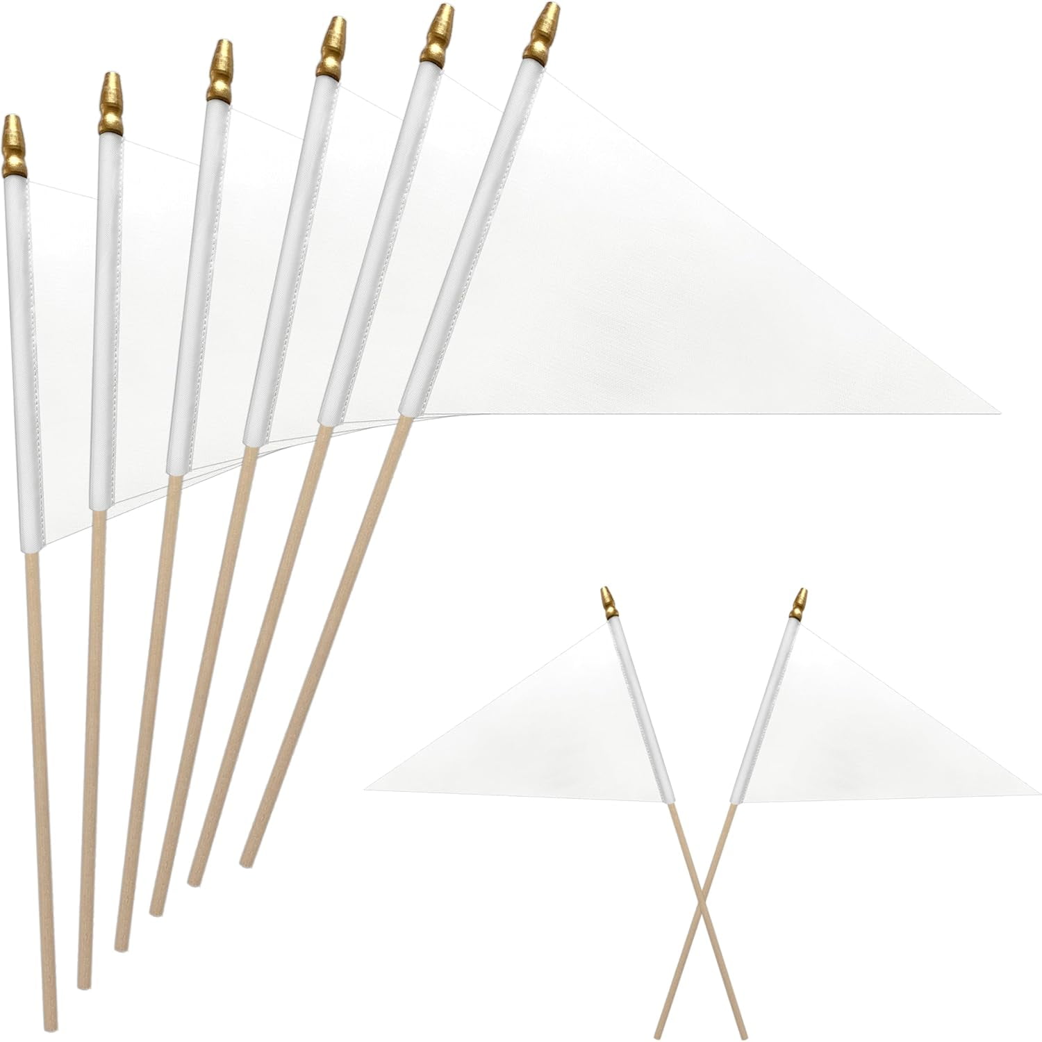 12Pcs 8×12 Inch Solid White Pennant Flags Small Blank Sublimation DIY ...