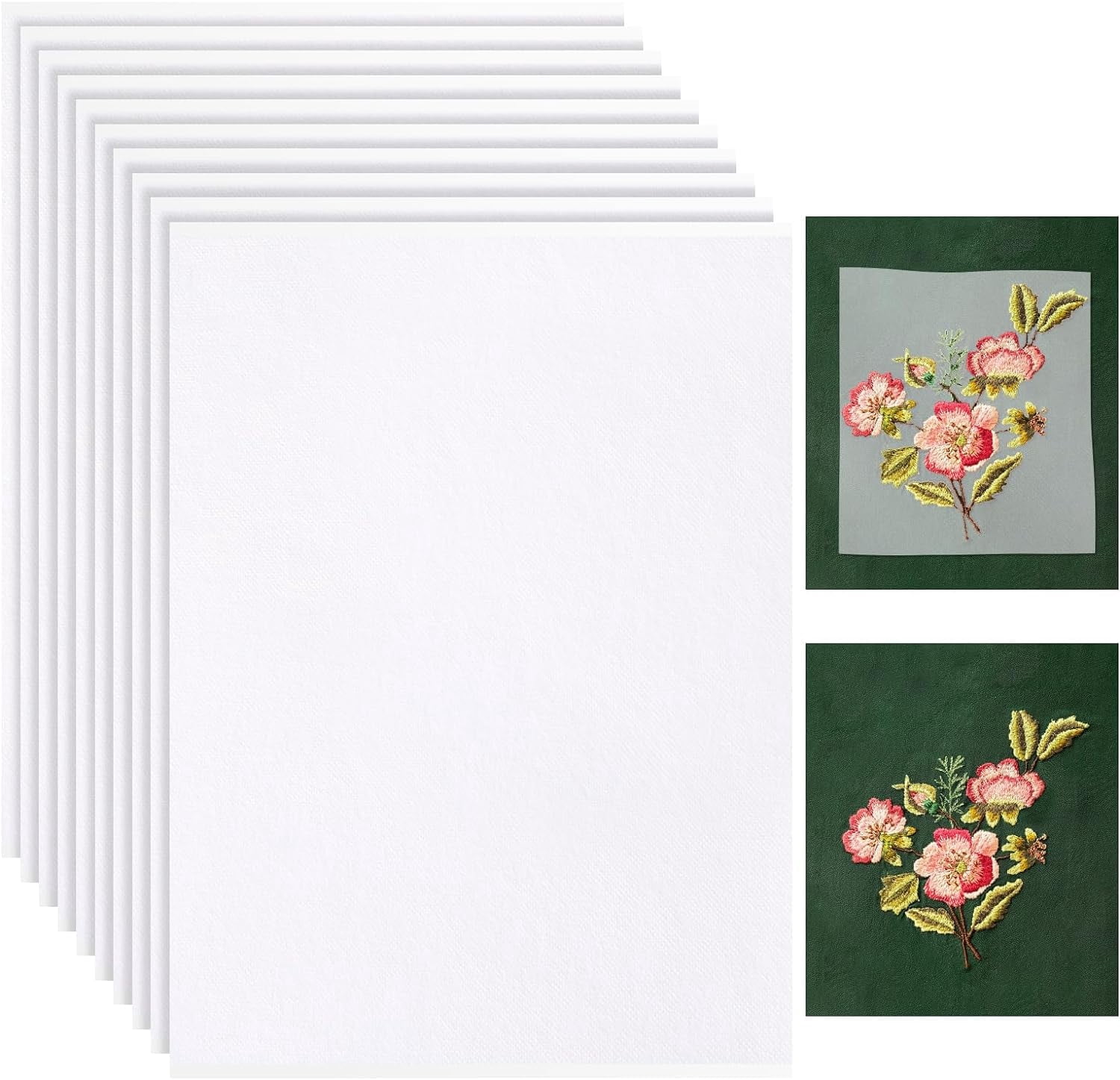 12Pcs A4 Blank Water Soluble Stabilizer Embroidery Paper, Boriyuan ...