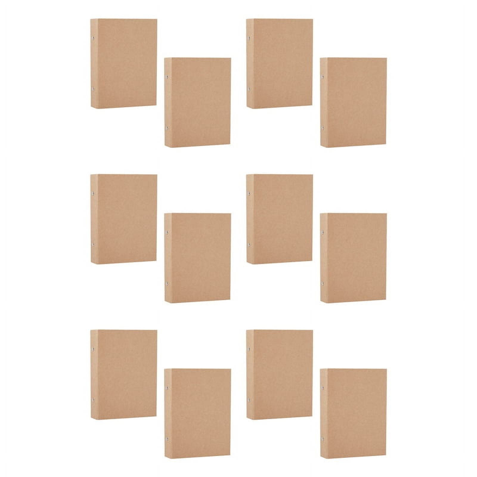 12Pcs A5 Refillable Ring Binder,A5 Kraft Paper Binder Tray with 2 Rings ...