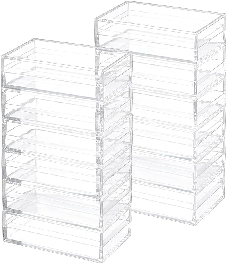 12Pcs Acrylic Storage Boxes with Lids 3.9x2.4x1.2 Inch Rectangle ...