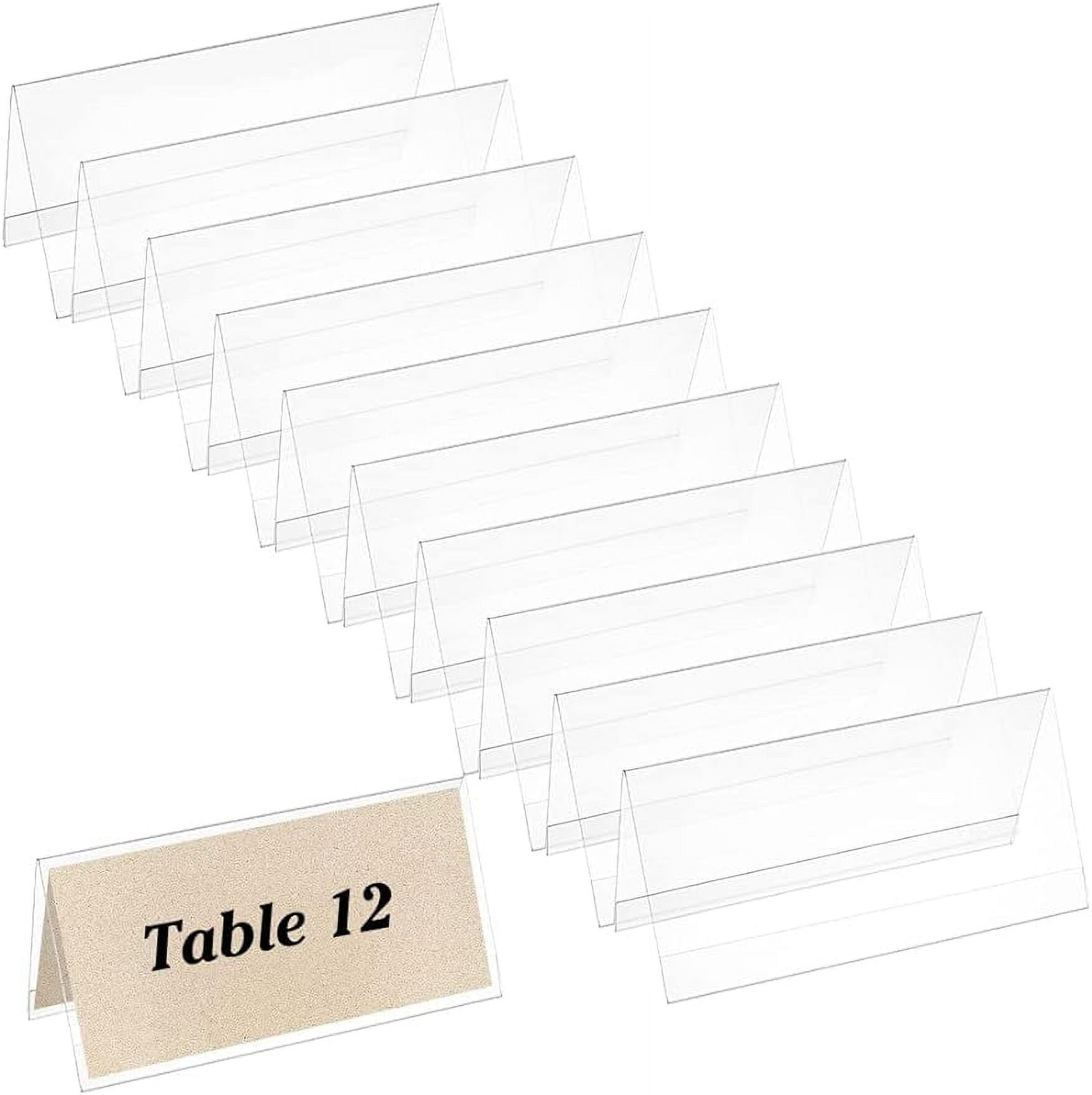 12Pcs Acrylic Table Nameplate 3.9x7.8Inch V-Shaped Name Display Board ...