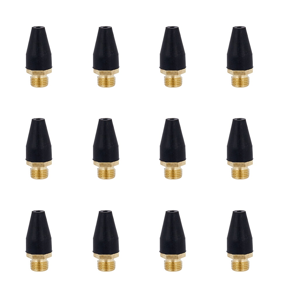12Pcs Alloy Black Rubber Air Tool for Air Nozzle Tip Alloy Blow Rubber ...
