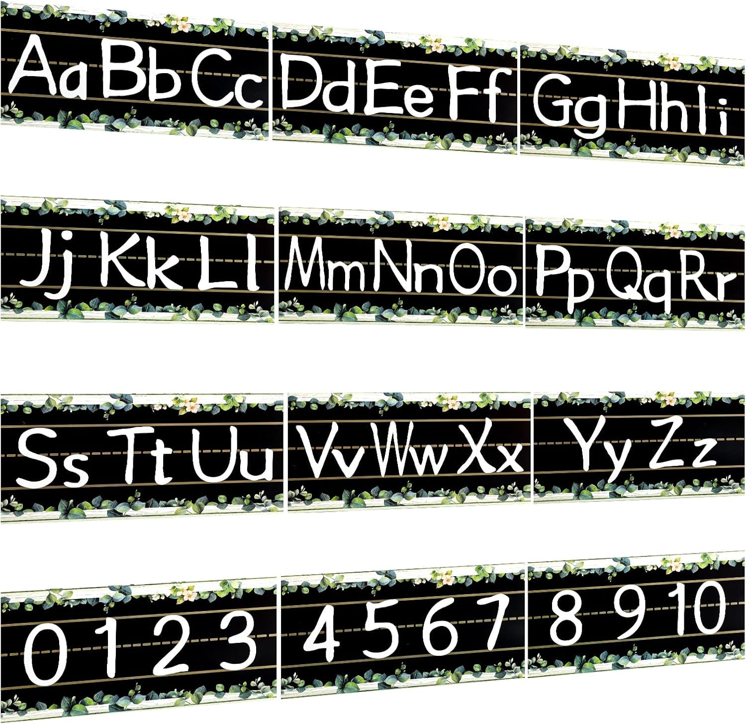 12Pcs Alphabet Bulletin Board Strips Set, Alphabet Line ABC Alphabet ...