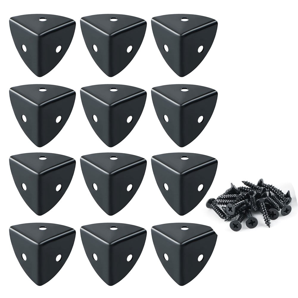 12PCS Antique Iron Bronze Corner Wooden Box Edge Corner with Screws ...