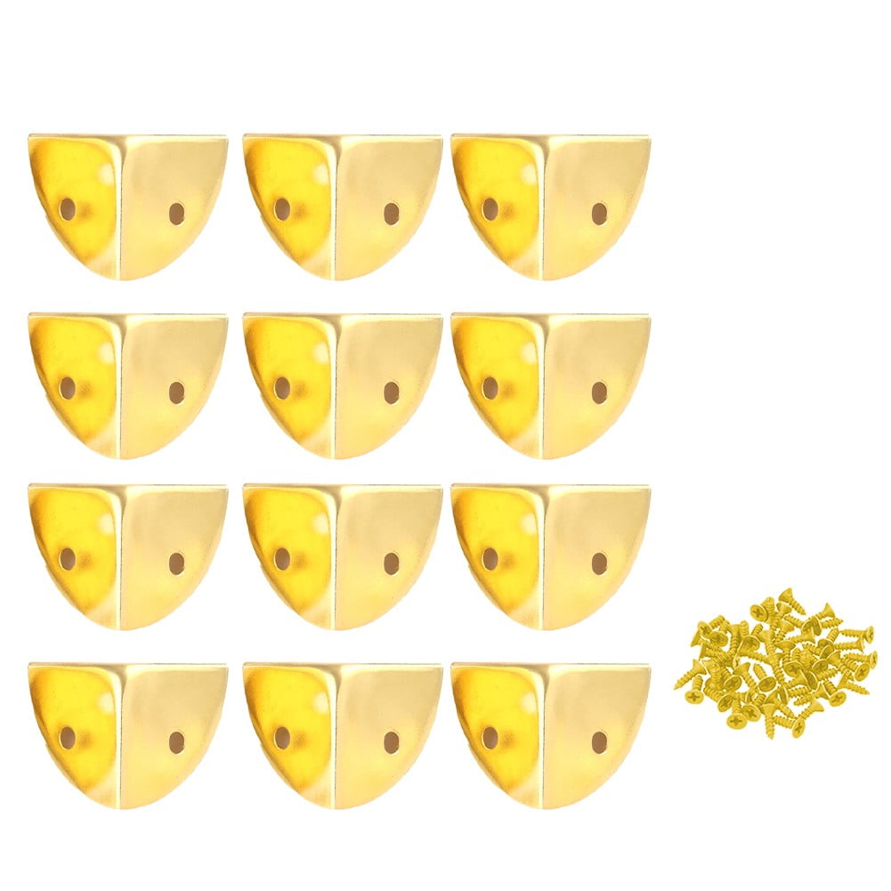 12PCS Antique Iron Bronze Corner Wooden Box Edge Corner with Screws ...