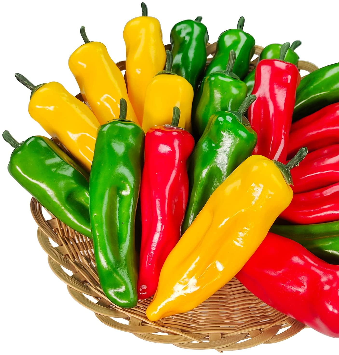 12Pcs Artificial Chili Fake Pepper Colorful Chili for Decoration Faux ...