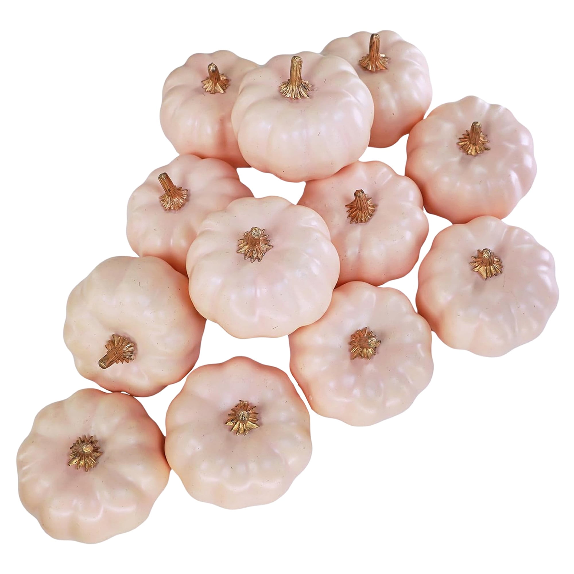 12Pcs Artificial Pumpkins Bulk Harvest Faux Foam Lifelike Pumpkins for ...