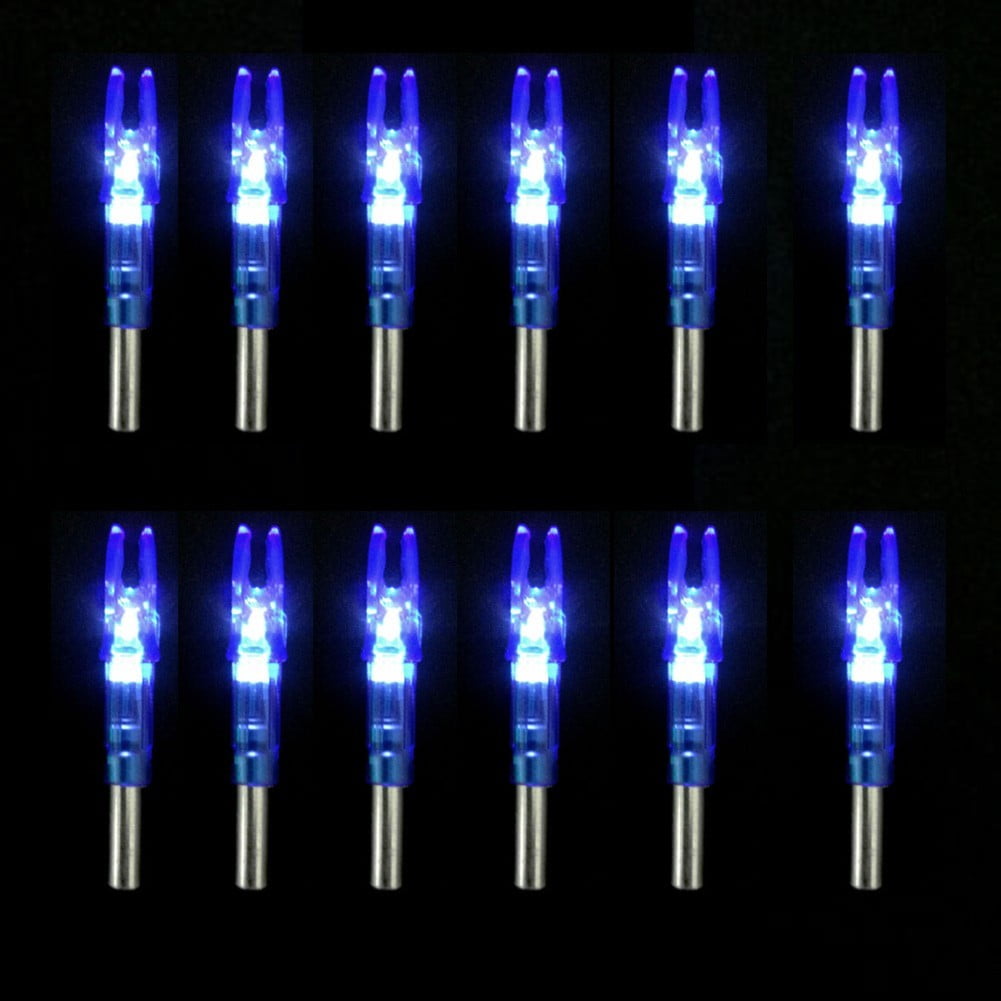 12Pcs Automatic LED Archery Arrows Lighted Nocks 6.2mm Arrow Nock Tail ...