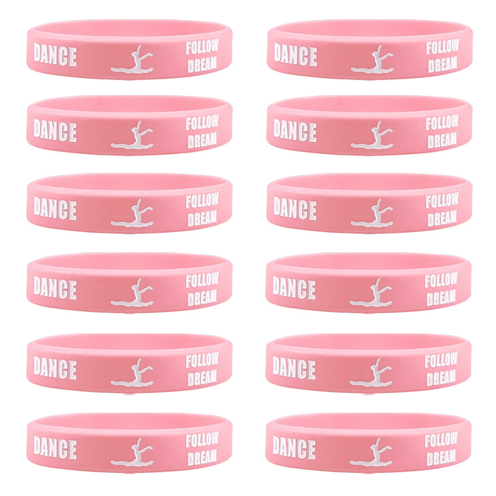 12Pcs Ballet Dance Party Rubber Bracelets for Women Teens Dacing/Dance ...