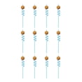12Pcs Basketball Themed Spiral Drinking Straw Reusable Party Straw for ...