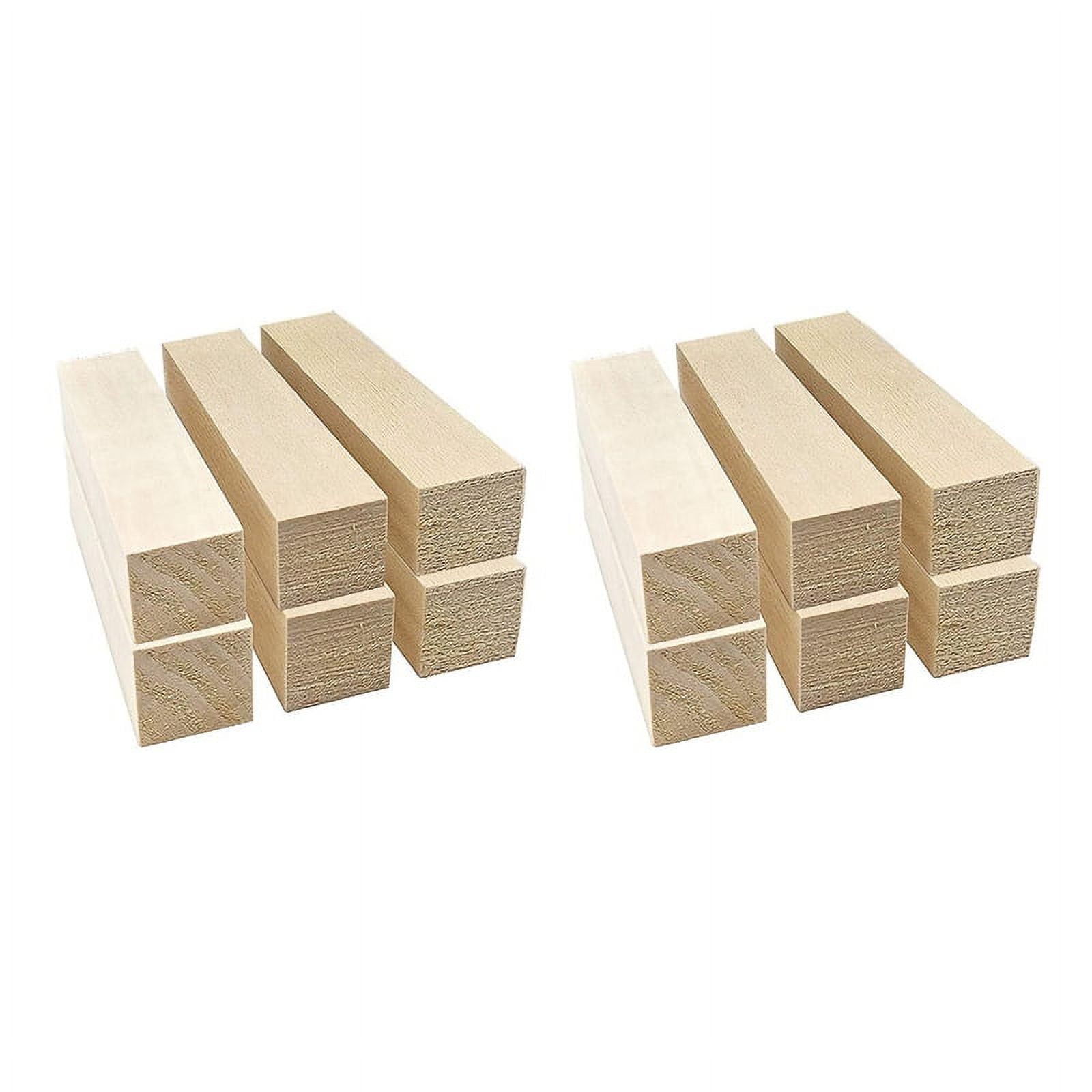 12Pcs Basswood Carving Blocks for Wood Beginners Carving Hobby Kit DIY ...