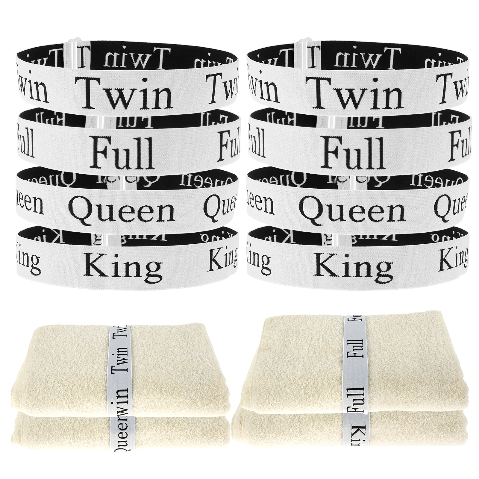 12Pcs Bed Sheet Organizer Bands, Bed Sheet Keepers Closet Organization ...