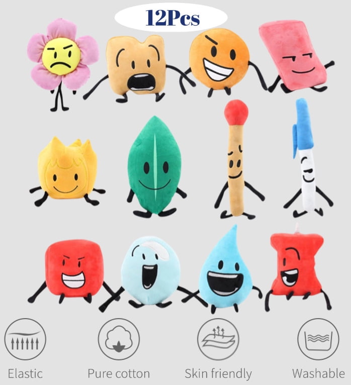 12Pcs Bfdi Plush Toys Series,Battle for Dream Island Plushies Doll ...