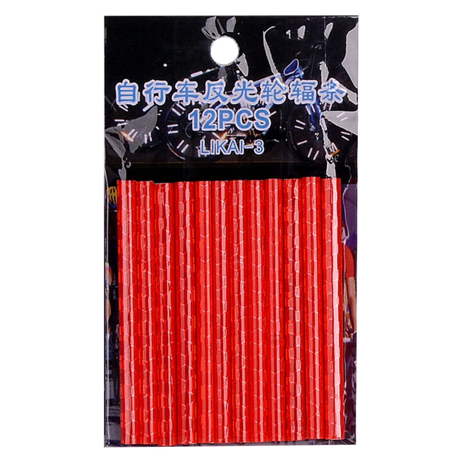 12Pcs Bicycle Wheel Spoke Reflectors, Bright Reflective Strips For ...