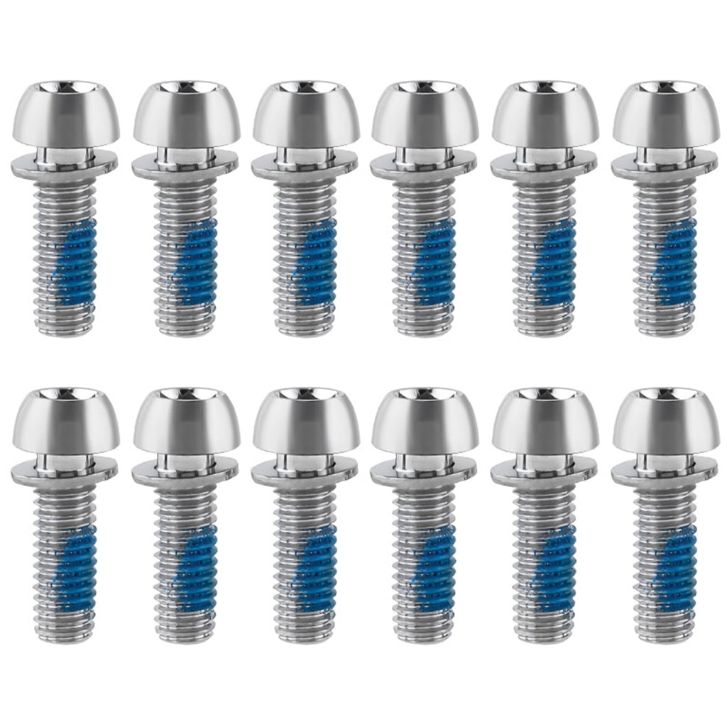 12Pcs Bicycles Disc Brake Calipers Bolt Metal Iron Bike Stem Bolt with Washer Bicycles Crank Arm ...