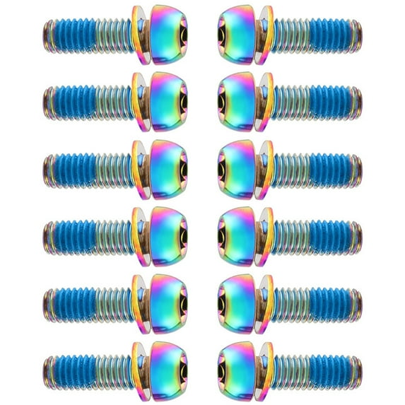 12Pcs Bike Disc Brake Caliper Bolts with Washer, Crank Arm Fixing Screw ...
