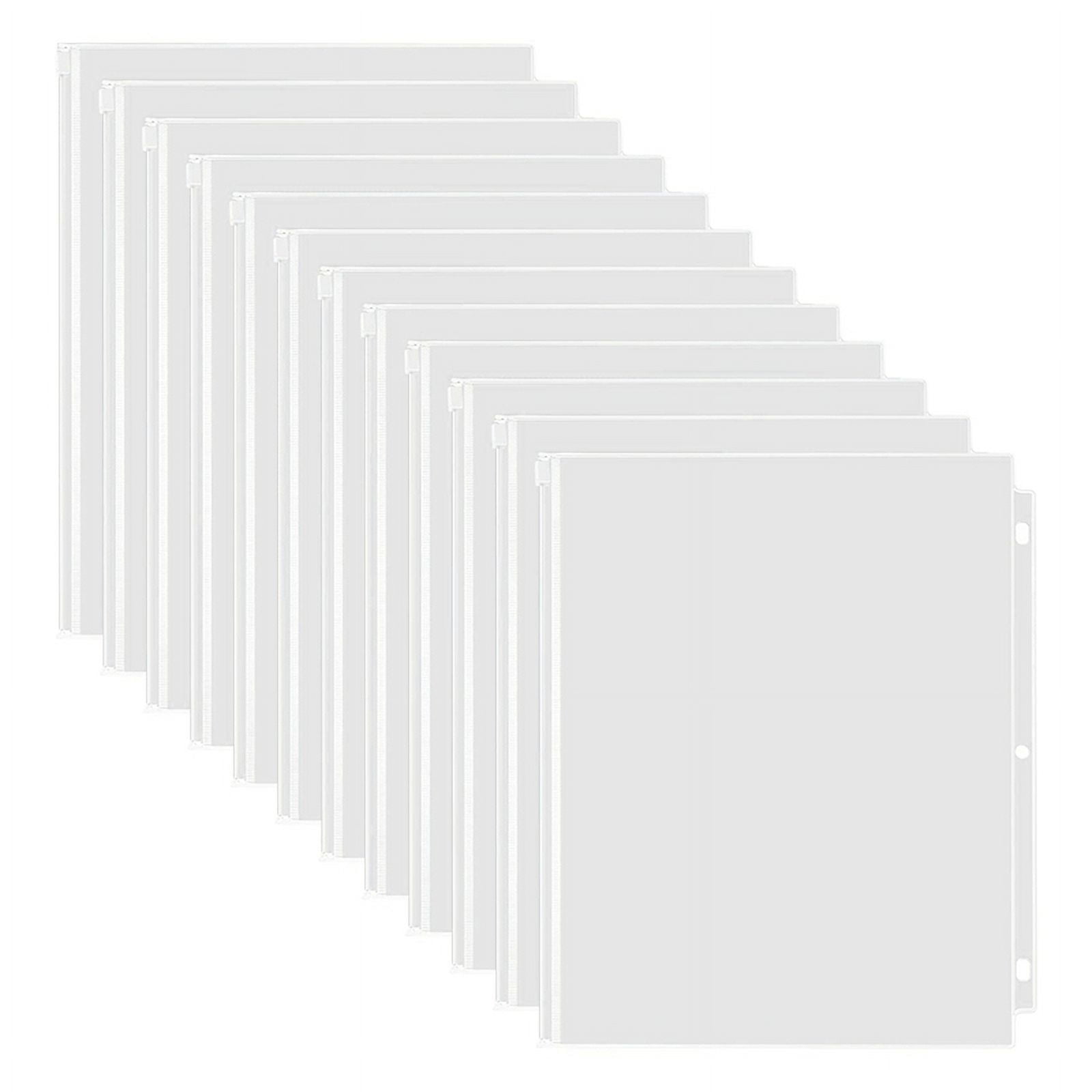 12Pcs Binder Pockets11.4In X 9.4In Waterproof PVC Binder Pouch Loose ...
