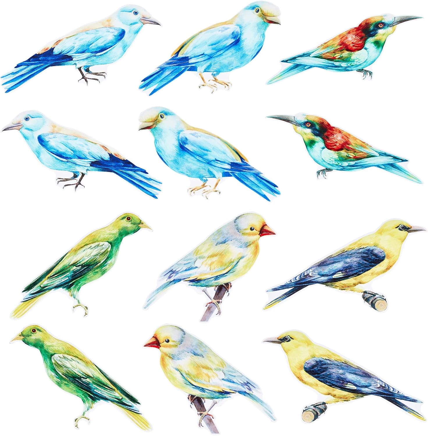 12Pcs Birds Screen Decals Animal Window Stickers Decor Window Clings ...