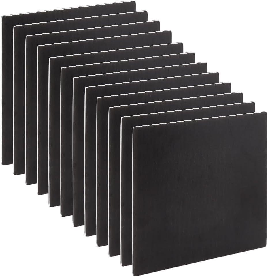 12Pcs Black Foam Board 7.9x7.9 Inch Foam Core Board for Crafts 5mm Thick Black Core Mat PVC Foam ...