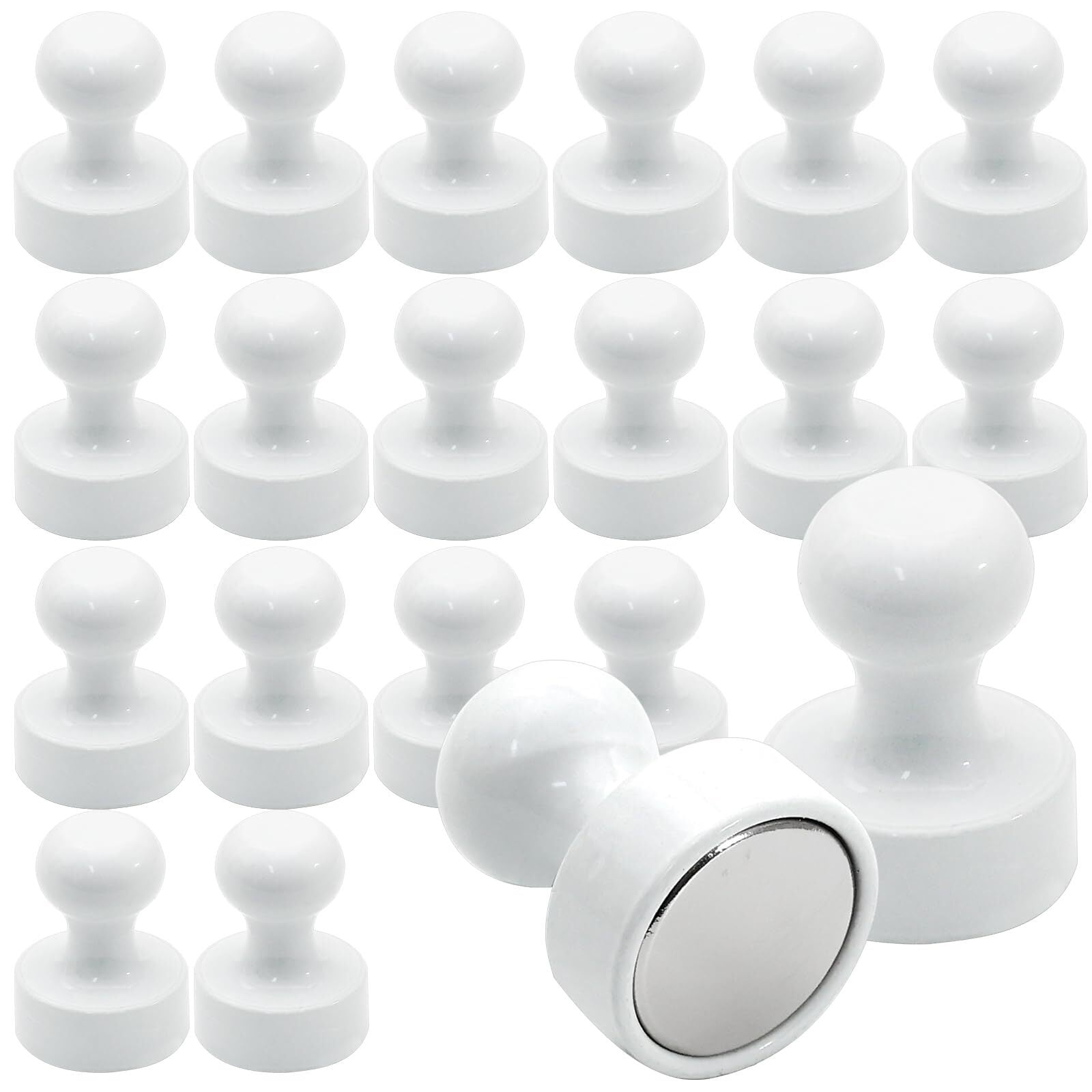12Pcs Black Fridge Magnets, Small and Strong Magnets for Whiteboard ...