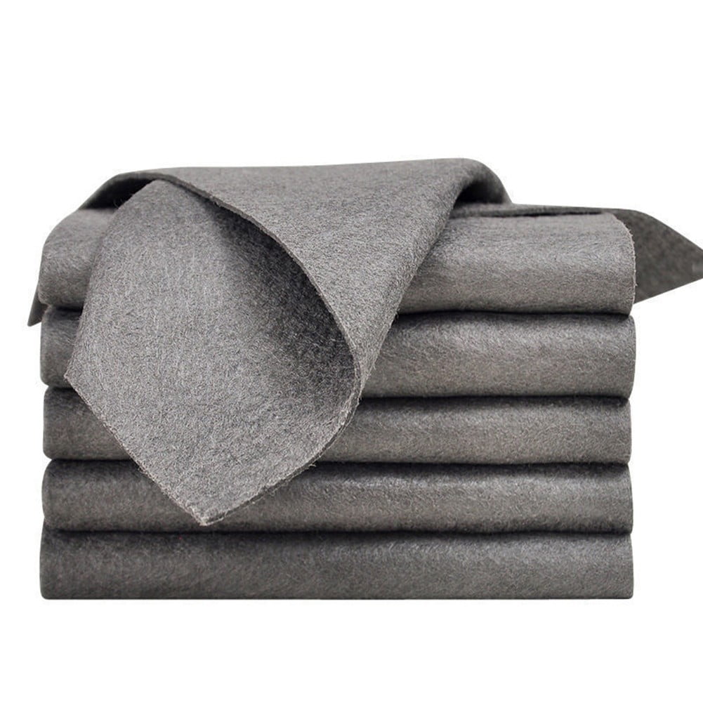 12Pcs Black Microfiber Lint Free Cleaning Cloth Reusable for Kitchens ...