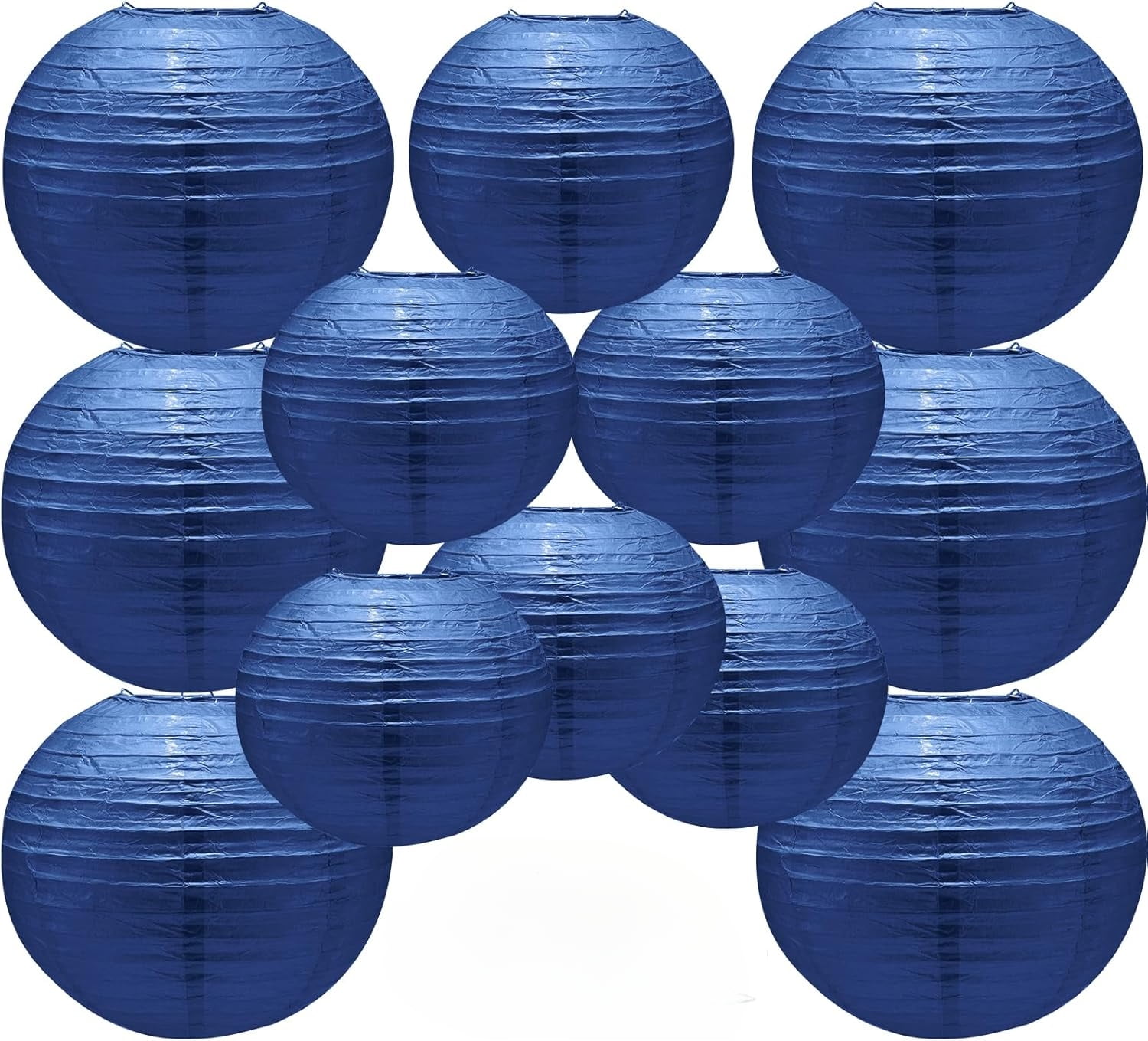 12Pcs Blue Paper Lanterns, Chinese/Japanese Paper Lanterns Decorations ...