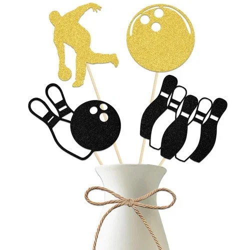 12Pcs Bowling Centerpiece SticksBowling Theme Table ToppersBowling ...