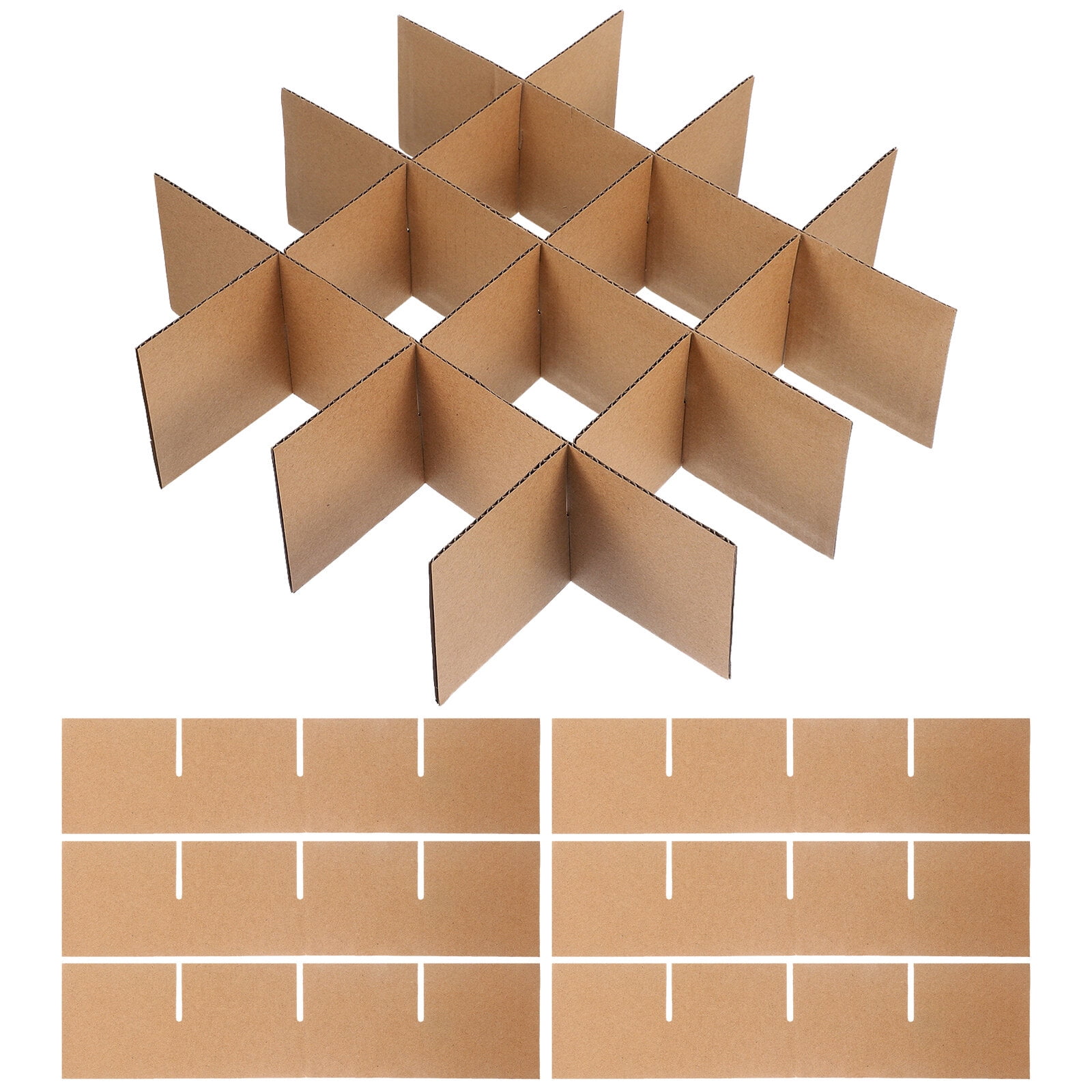 12Pcs Box Shipping Cardboard Divider，13x3in Packaging Glass Divider ...