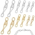 12Pcs Brass S-Hook Clasp 6 Styles Ring Toggle Clasps Connectors Brass S ...
