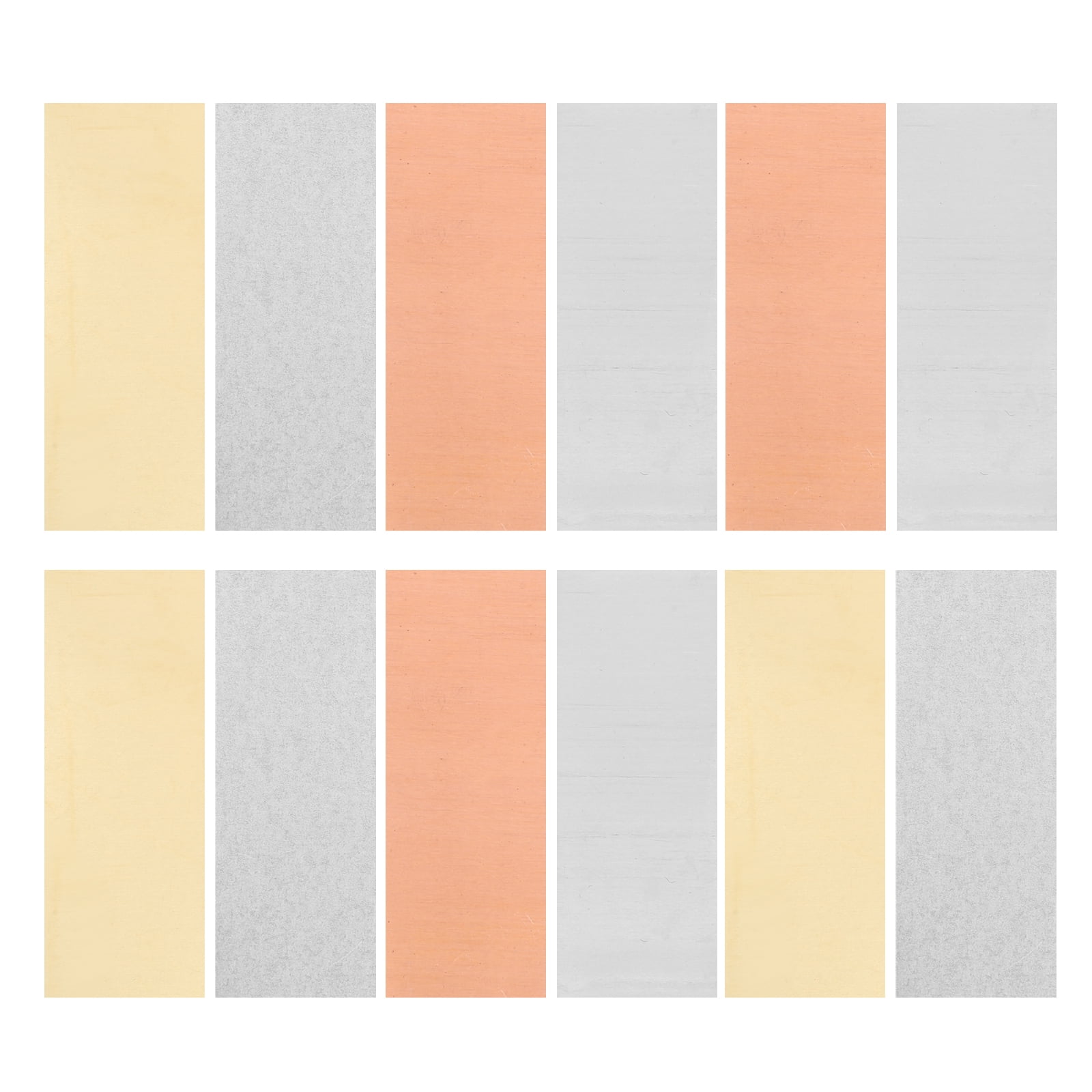 12Pcs Brass Sheet Metal and Zinc Iron Copper Electrode Sheets for Fruit ...