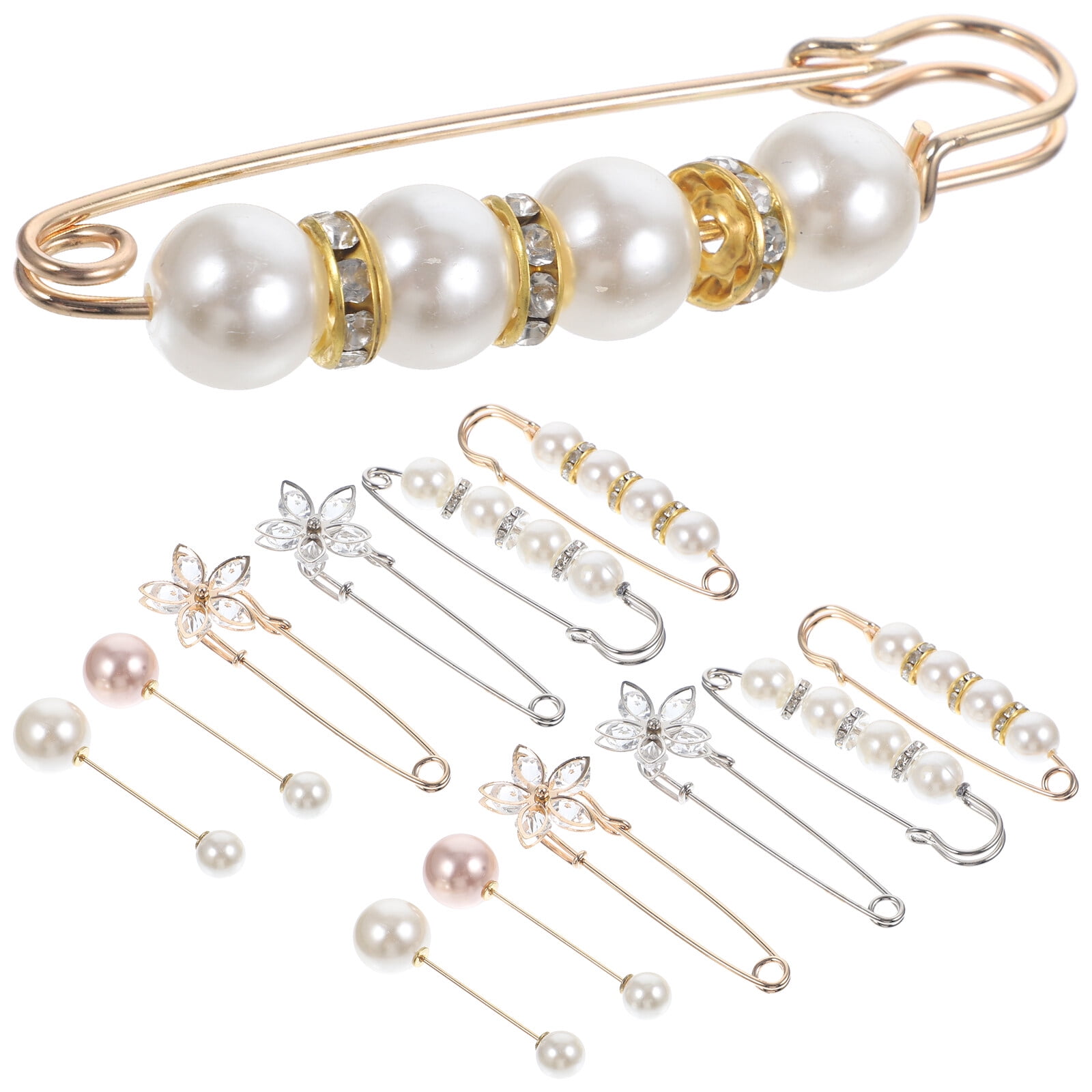 12Pcs Brooch Pin Sweater Pants Shawl Pins Clips Clothing Dress Pants ...
